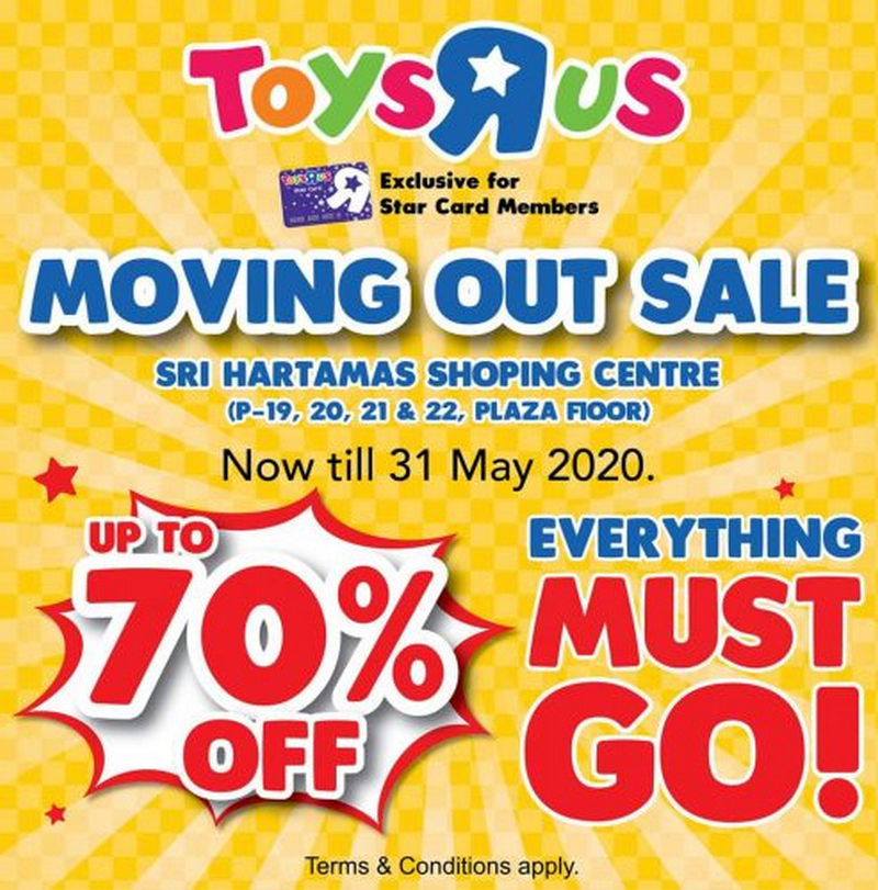 Now till 31 May 2020: Toys”R”Us Moving Out Sale - EverydayOnSales.com