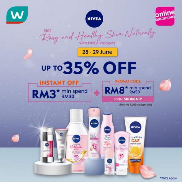 28-29 Jun 2020: Watsons Nivea Sale - EverydayOnSales.com