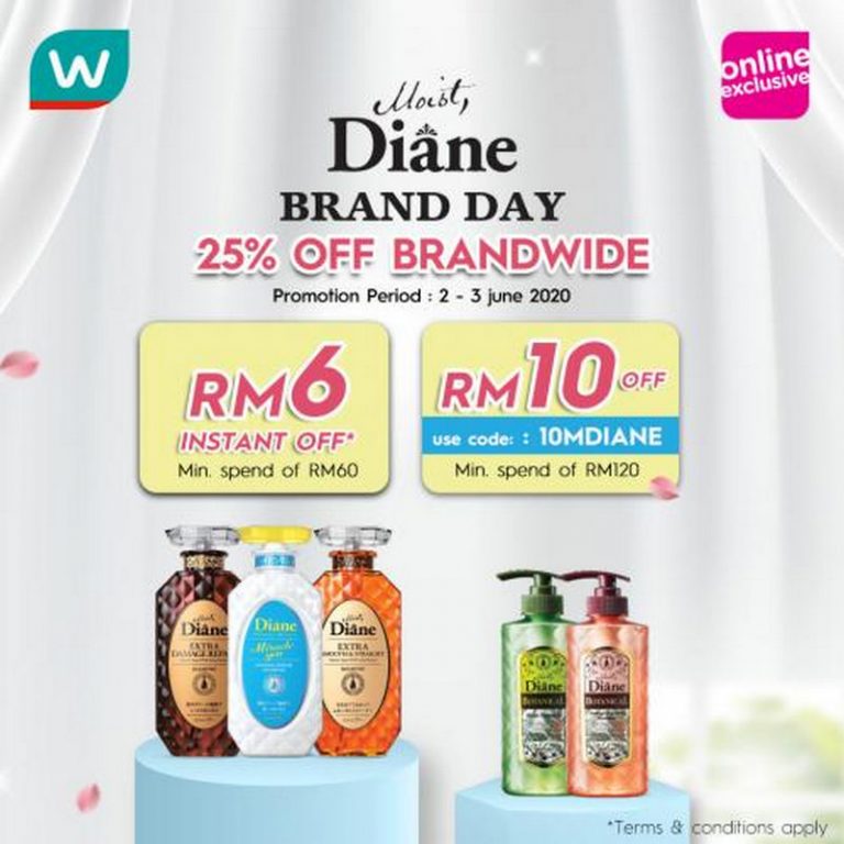 2-3 Jun 2020: Watsons Online Moist Diane Brand Day Sale ...