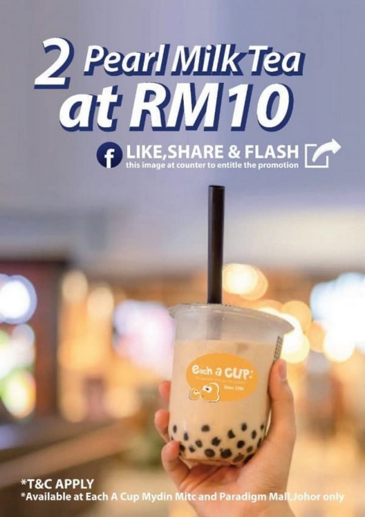 4 Jul 2020 Onward: Each a Cup Pearl Milk Tea Promo - EverydayOnSales.com