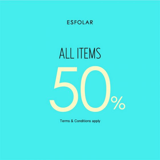 Now till 26 Jul 2020: Esfolar 50% off Promo - EverydayOnSales.com