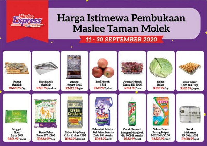 11-30 Sep 2020: Maslee Opening Promotion at Taman Molek ...
