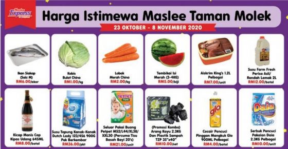 23 Oct-8 Nov 2020: Maslee Promotion at Taman Molek - EverydayOnSales.com
