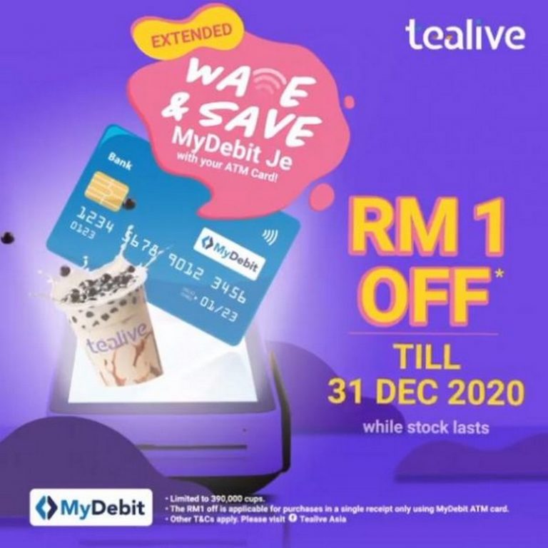 Now till 31 Dec 2020: Tealive MyDebit ATM Card Promotion ...
