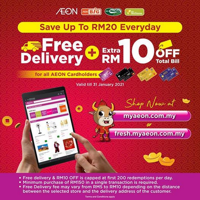 Now till 31 Jan 2021: AEON Online AEON Member Promotion - EverydayOnSales.com