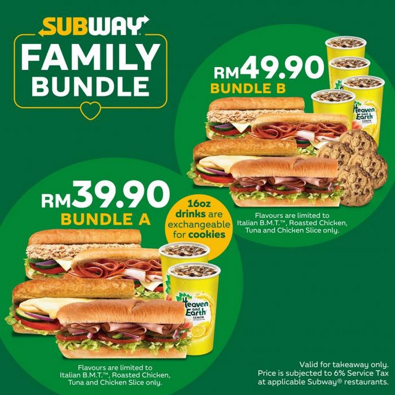 27 Jan 2021 Onward: Subway Family Bundle Promotion - EverydayOnSales.com