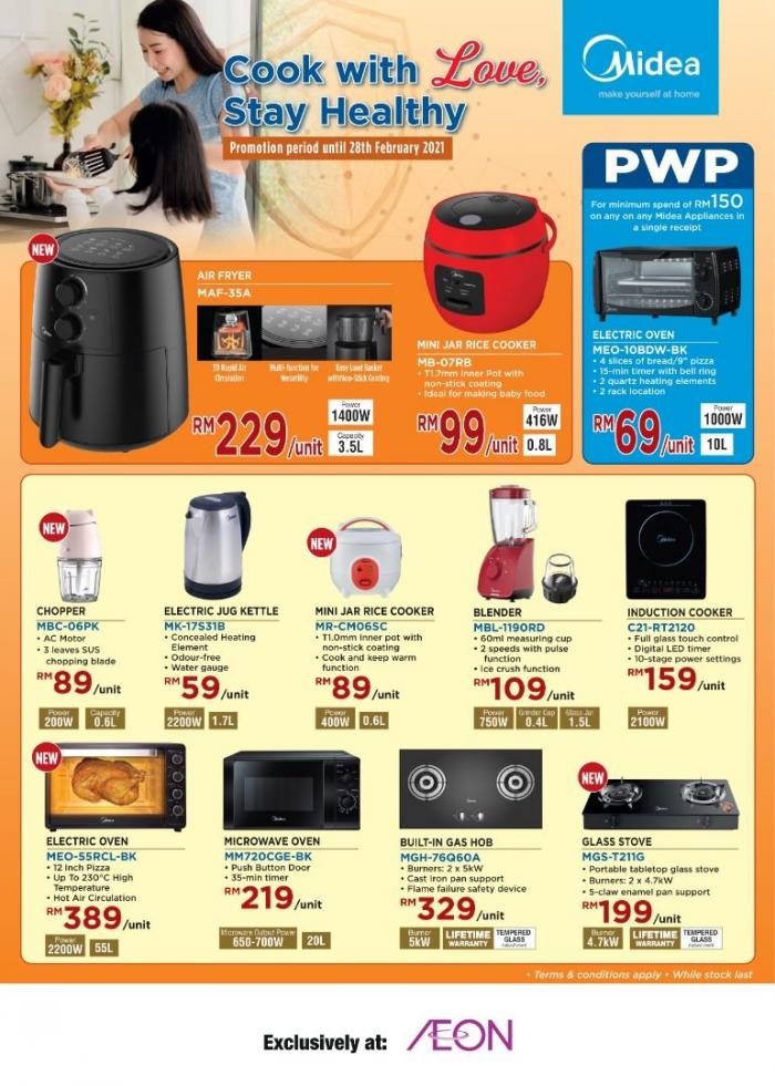 Now till 28 Feb 2021: AEON Midea Electrical Appliances Promotion - EverydayOnSales.com