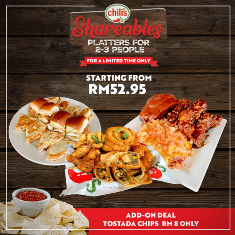 8 Feb 2021 Onward: Chili's Grill & Bar Shareables Menu Promo ...
