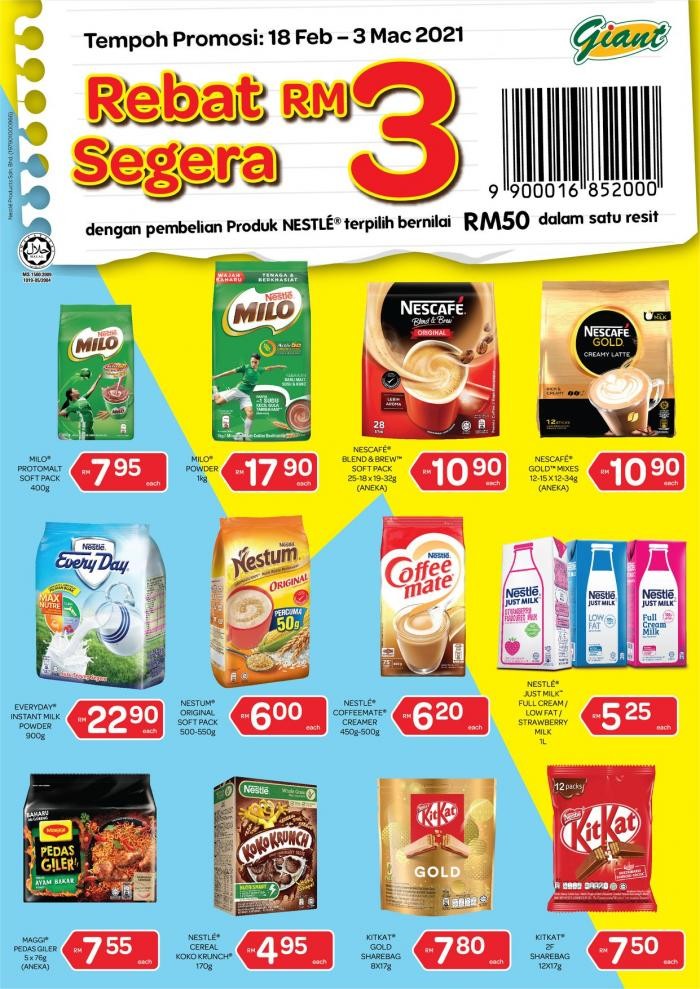 18 Feb-3 Mar 2021: Giant Nestle Promotion - EverydayOnSales.com
