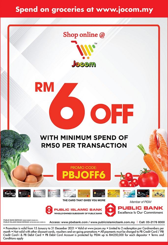 Now till 31 Dec 2021: Jocom Public Bank Privileges Promo - EverydayOnSales.com