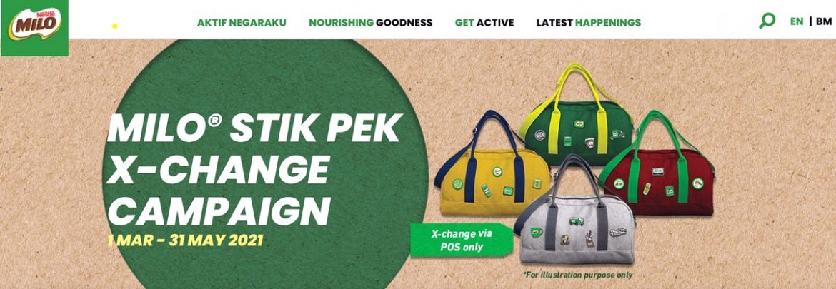 1-31 Mar 2021: MILO FREE MILO Sports Bags with Stik Pek X-Change ...