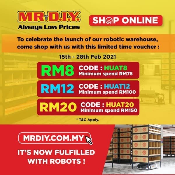 15-28 Feb 2021: MR DIY Limited Time Voucher Promo - EverydayOnSales.com