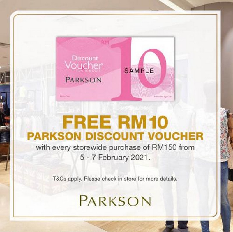 5-7 Feb 2021: Parkson Free Voucher Promotion - EverydayOnSales.com