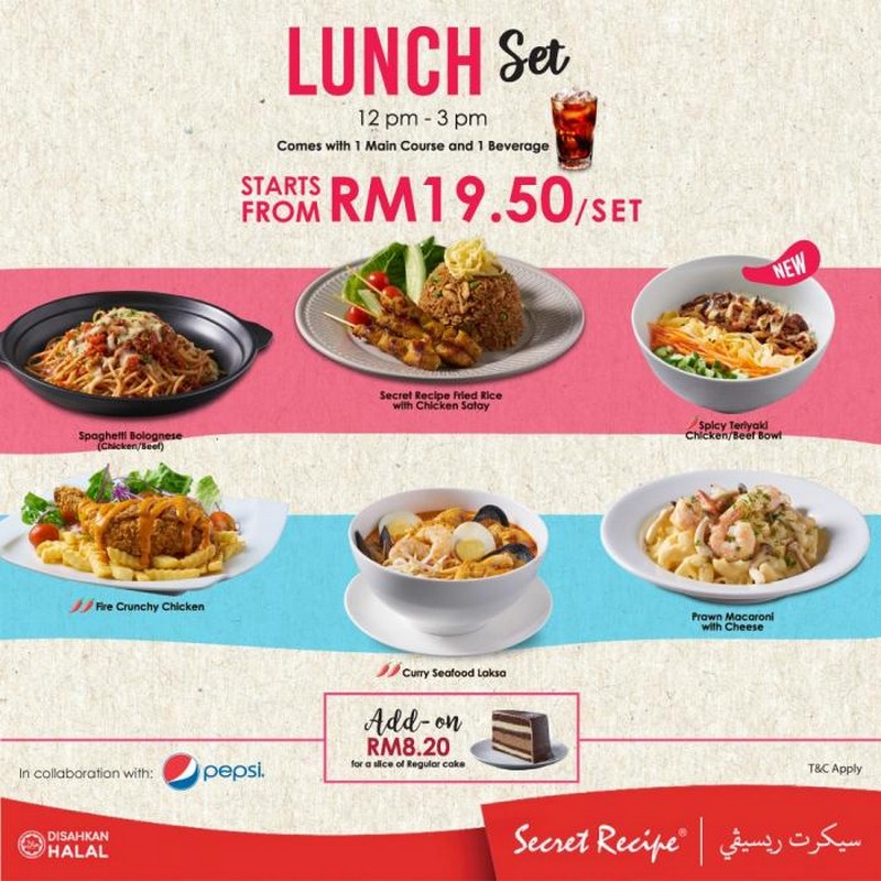 10 Feb 2021 Onward: Secret Recipe Lunch Set Promotion - EverydayOnSales.com
