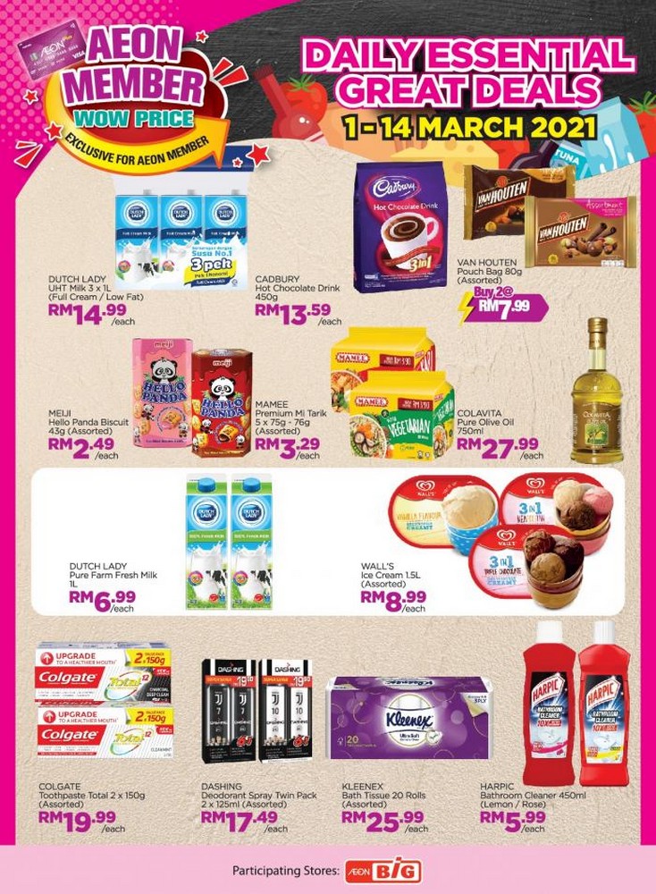 1-14 Mar 2021: AEON BiG AEON Members Wow Price Promotion ...