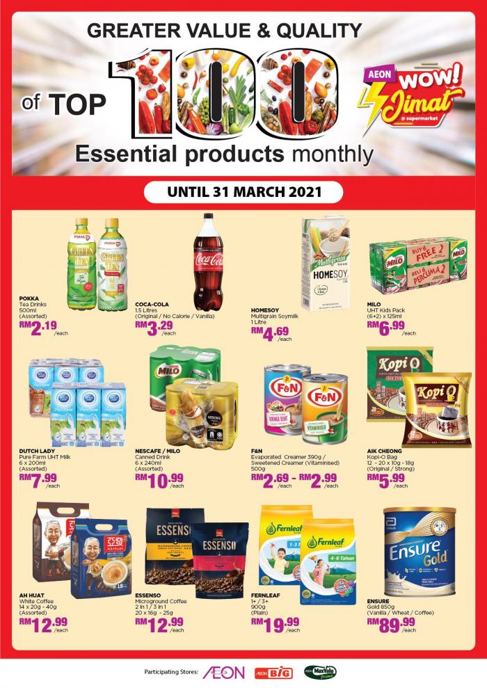 1-31 Mar 2021: AEON BiG Top 100 Essential Products Promotion ...