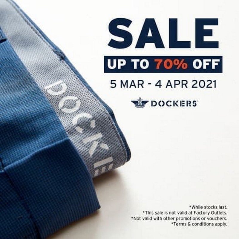 5 Mar-4 Apr 2021: Dockers 70% off Sale at Metrojaya - EverydayOnSales.com