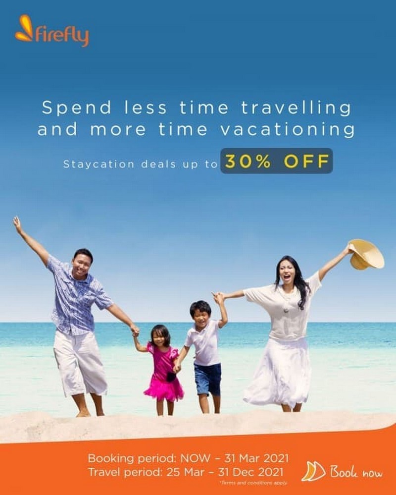 Now till 31 Mar 2021: Firefly 30% off Promo - EverydayOnSales.com