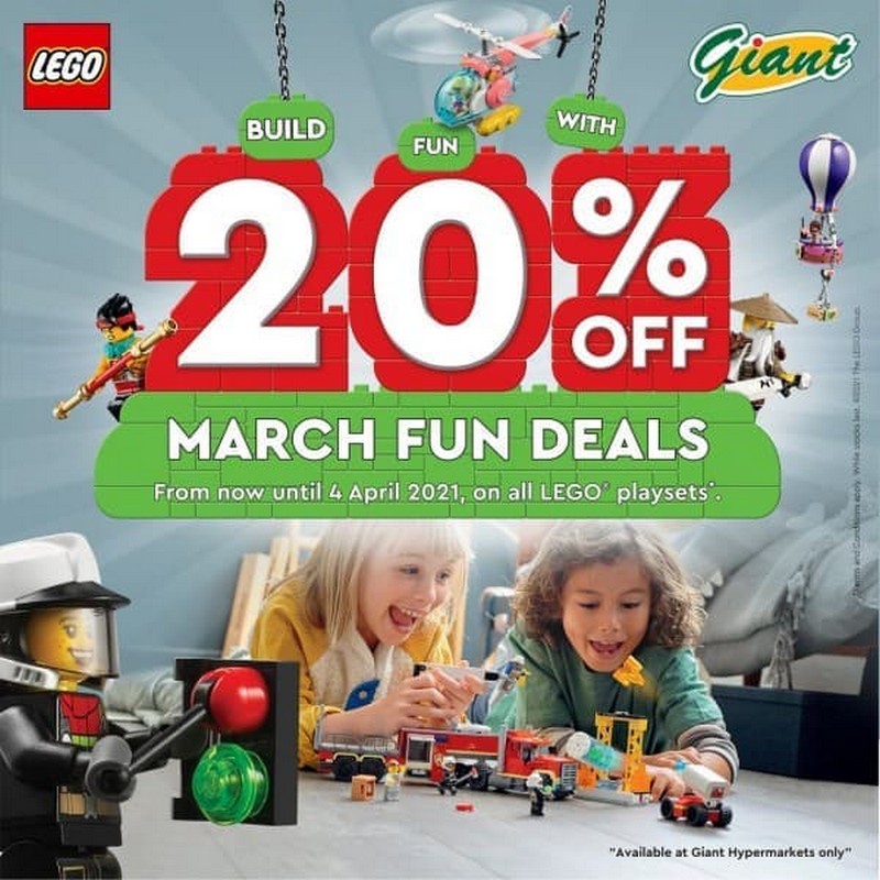 Now till 4 Apr 2021: Giant Lego Promotion - EverydayOnSales.com