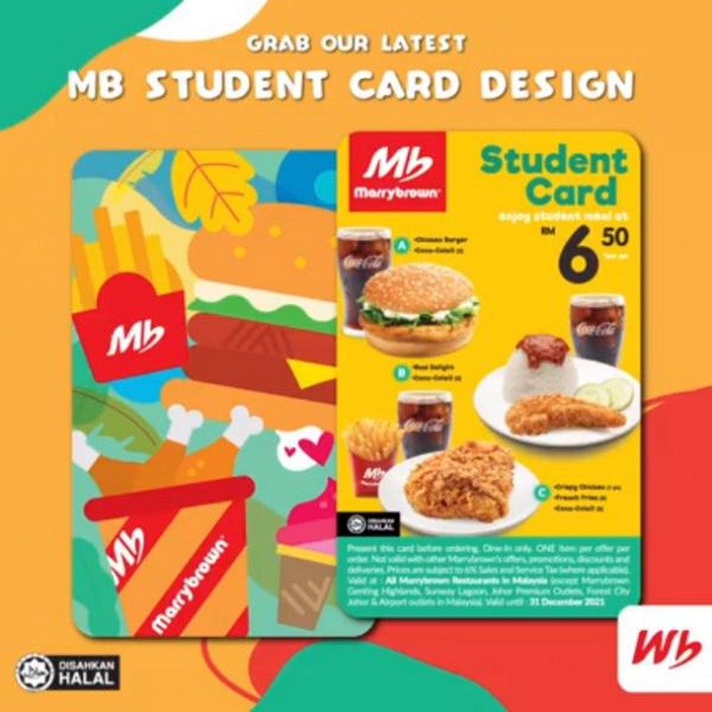 Now till 31 Dec 2021: Marrybrown Student Meal Promotion with MB Student ...