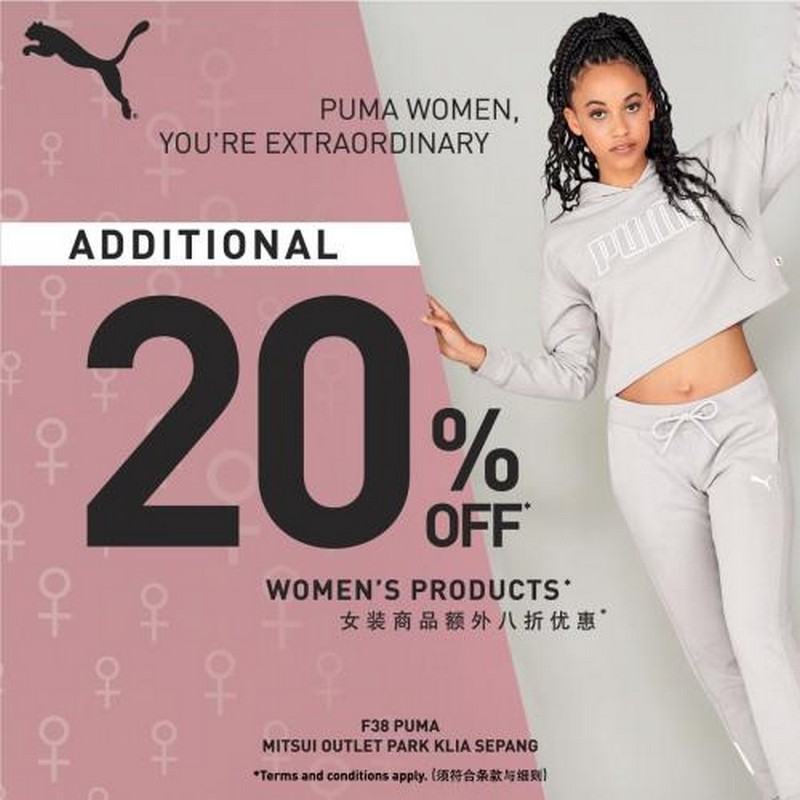 1-8 Mar 2021: Puma Outlet International Women's Day Sale at Mitsui ...