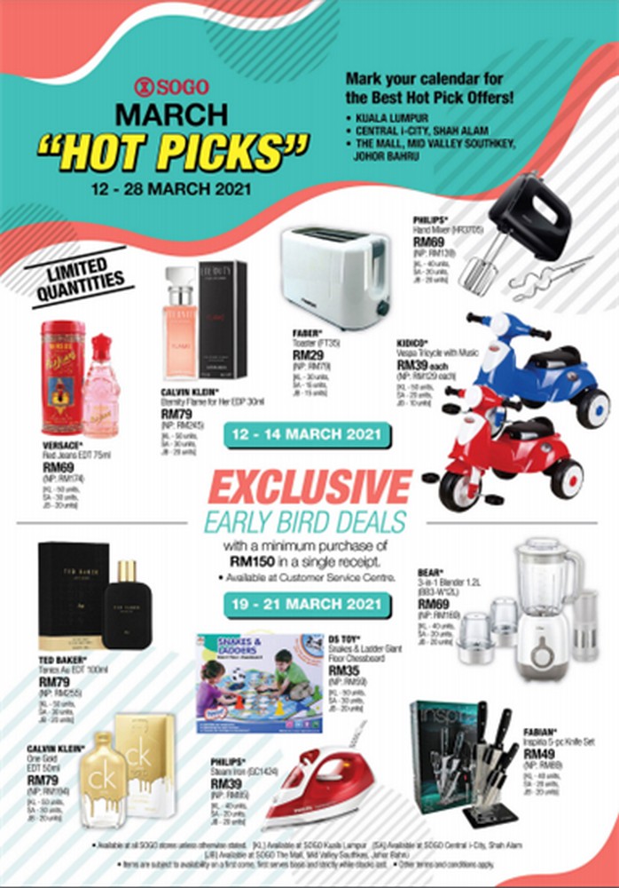 12-28 Mar 2021: SOGO March Hot Picks Promo - EverydayOnSales.com