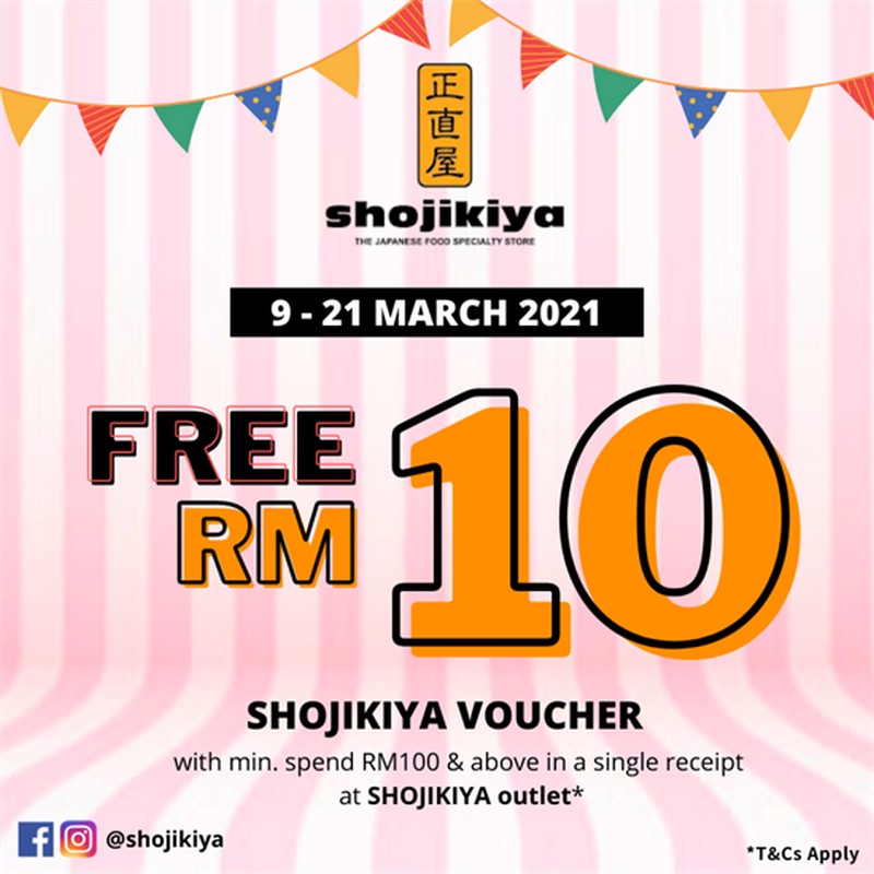 9-21 Mar 2021: Shojikiya RM10 Voucher Promo - EverydayOnSales.com