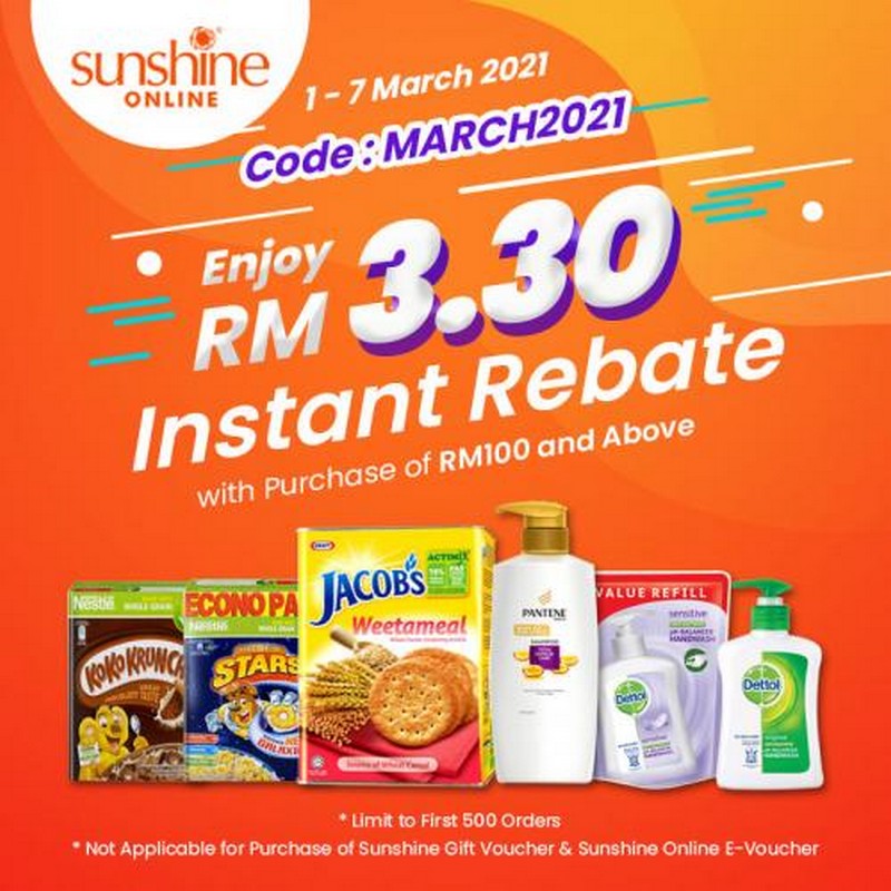 1-7 Mar 2021: Sunshine Online 3.3 Sale - EverydayOnSales.com