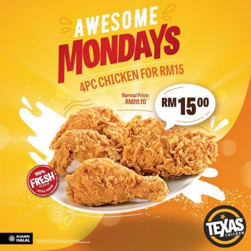 1 Mar 2021: Texas Chicken Awesome Mondays Promotion - EverydayOnSales.com
