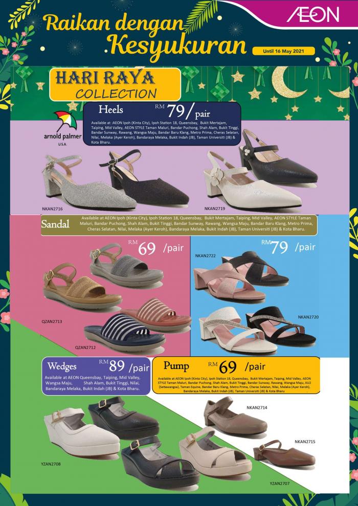 Now till 16 May 2021: AEON Ladies Shoe Brands Hari Raya Sale ...
