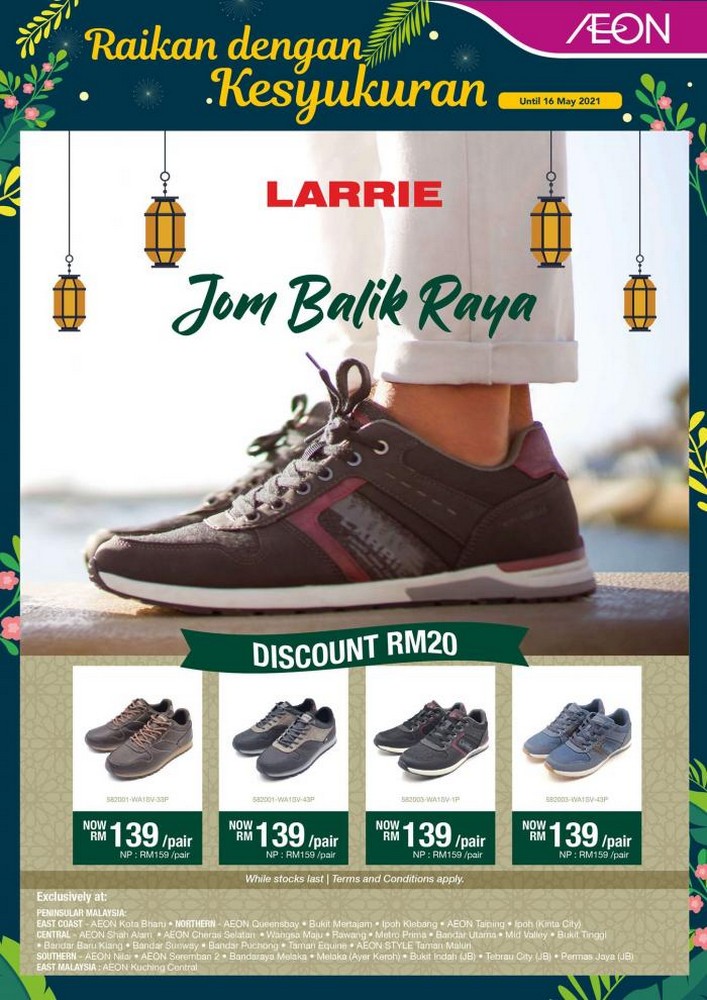 Now till 16 May 2021: AEON Men Footwear Hari Raya Sale ...