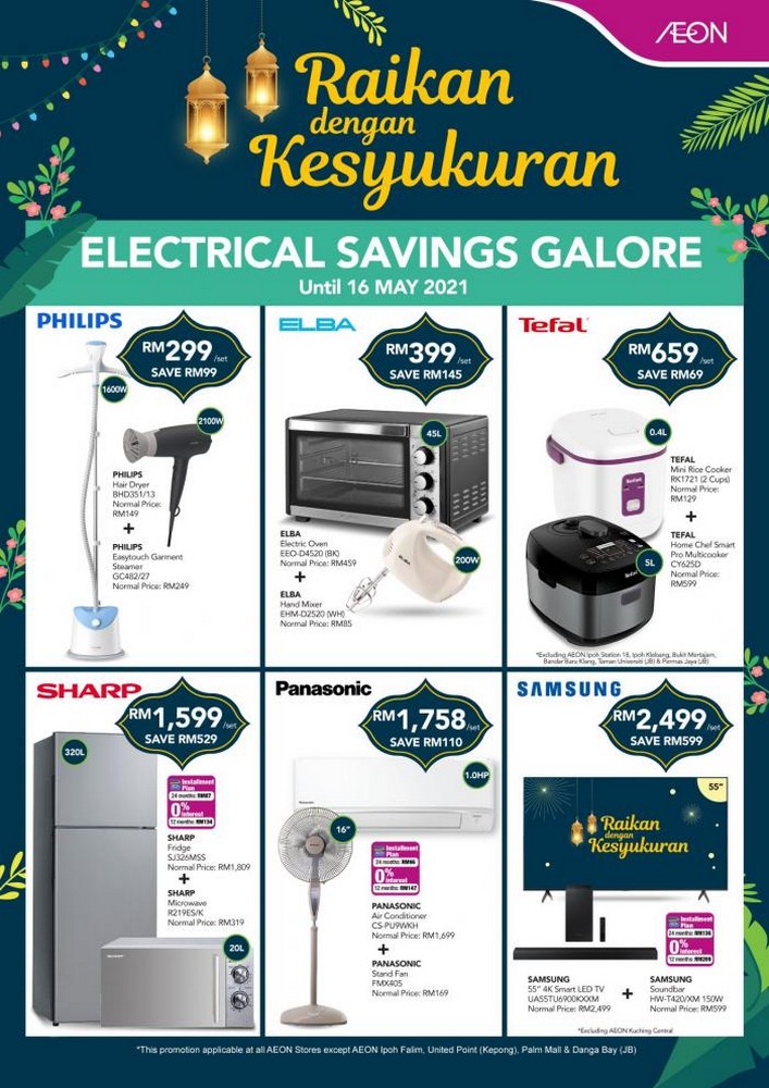 Now till 16 May 2021: AEON Raya Electrical & Cleaning Promotion ...