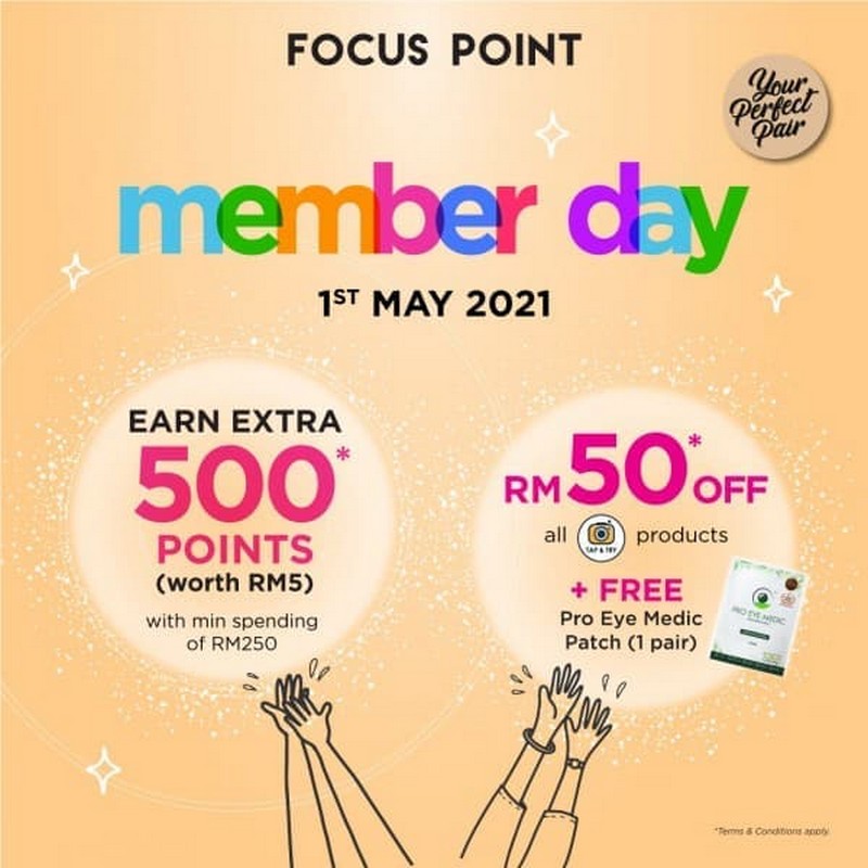 1 May 2021: Focus Point Member Day Promo - EverydayOnSales.com