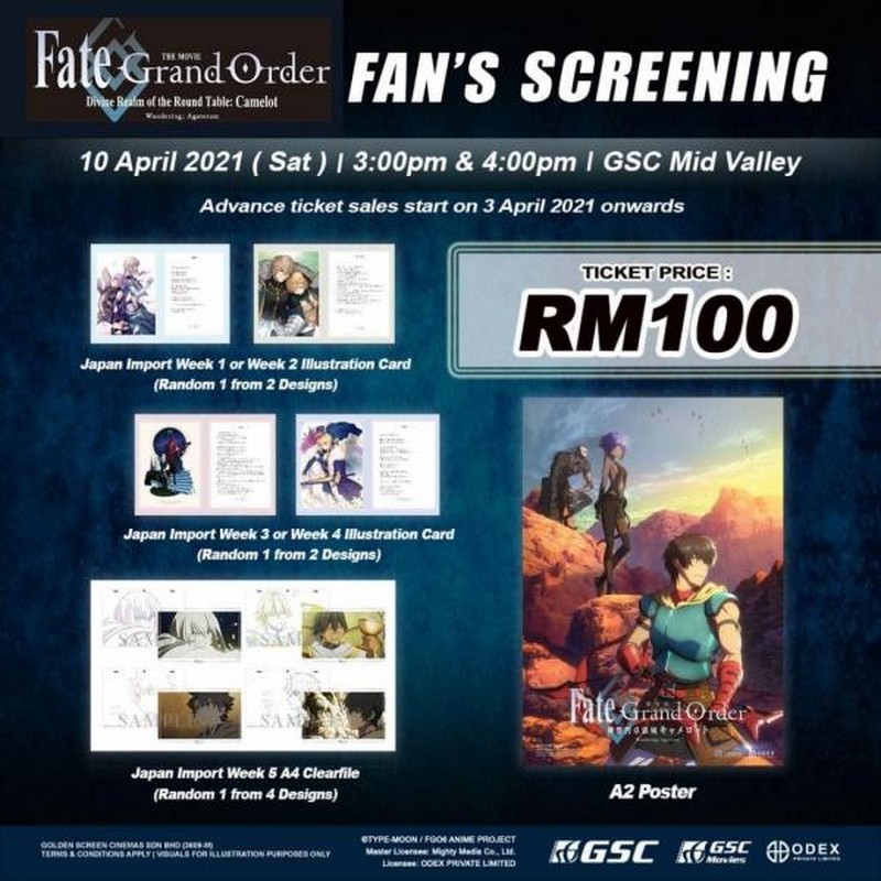 10 Apr 2021: GSC Fate Grand Order Fan's Screening Promotion ...