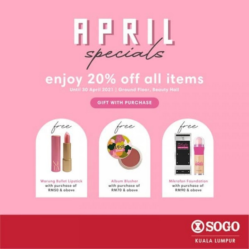 Now till 30 Apr 2021: SOGO April Special - EverydayOnSales.com