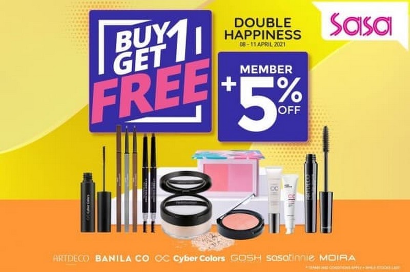 Now till 11 Apr 2021: SaSa Buy 1 Get 1 Free Promo - EverydayOnSales.com