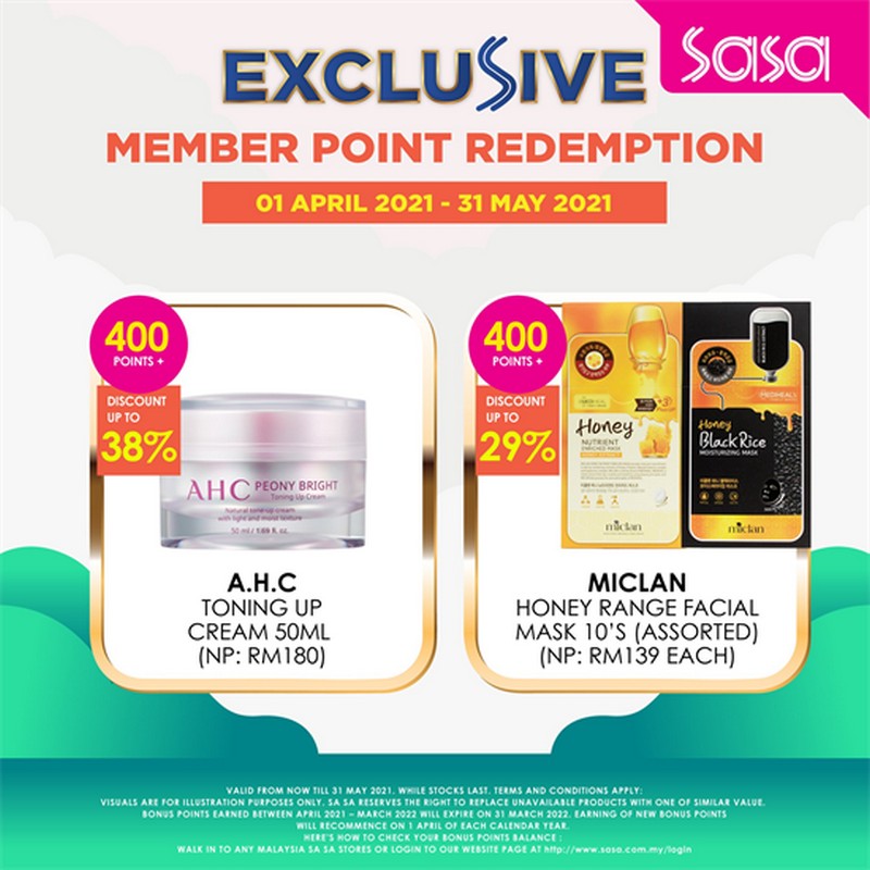1 Apr-31 May 2021: SaSa Exclusive Member Point Redemption Promo ...