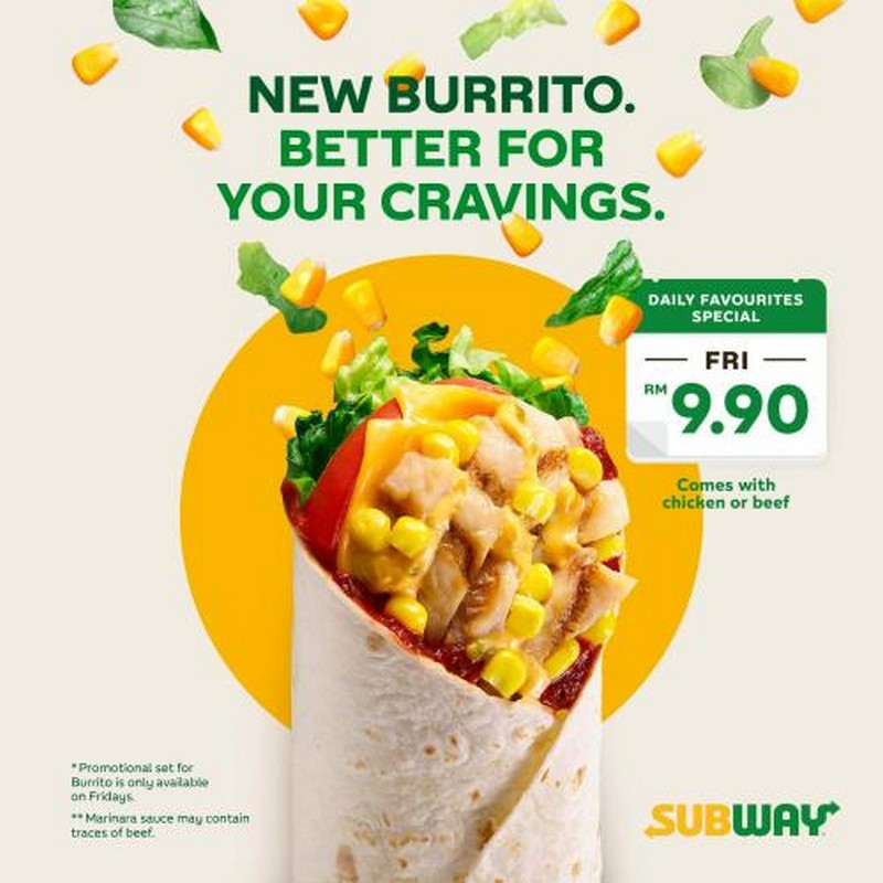 12 Apr 2021 Onward: Subway Burrito Promo - EverydayOnSales.com