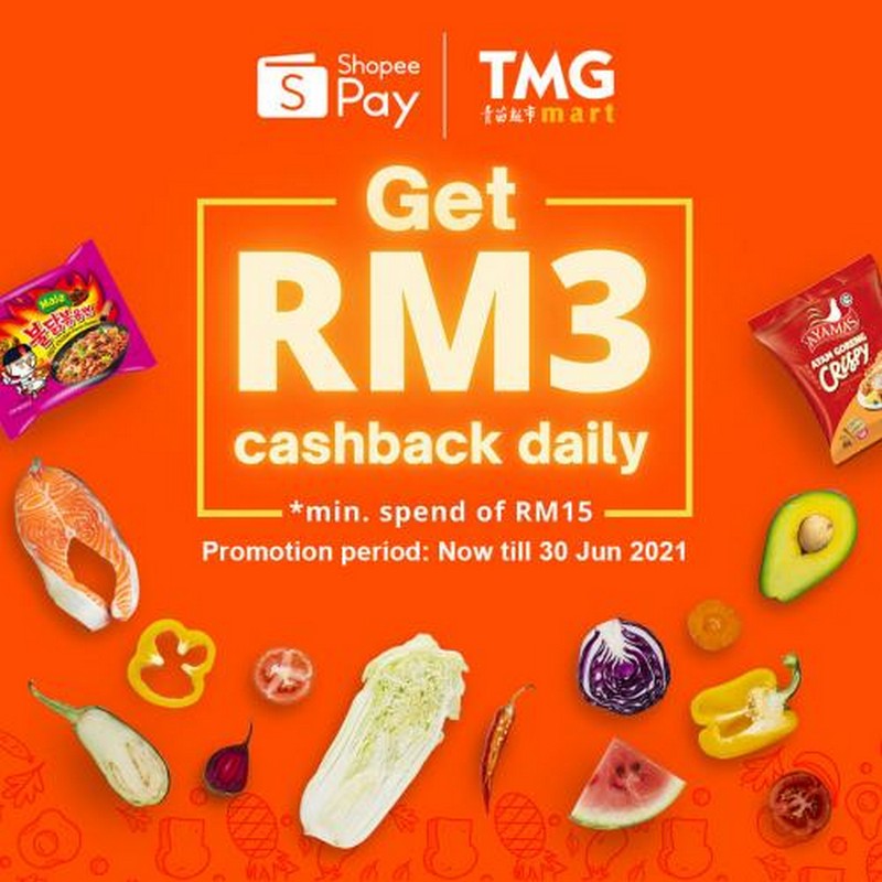Now till 30 Jun 2021: TMG Mart RM3 Cashback Promotion with ShopeePay ...