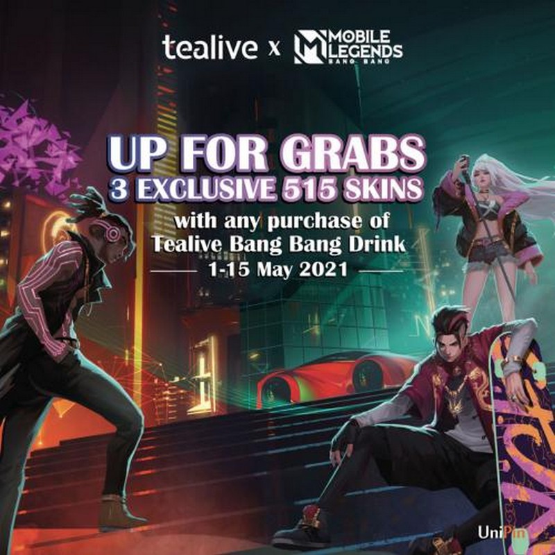 1-15 May 2021: Tealive Win Mobile Legends Bang Bang 515 Skins Promotion ...