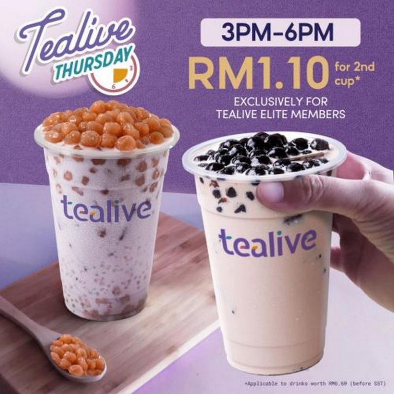 8 Jul 2021 Onward: Tealive Thursday Promotion - EverydayOnSales.com