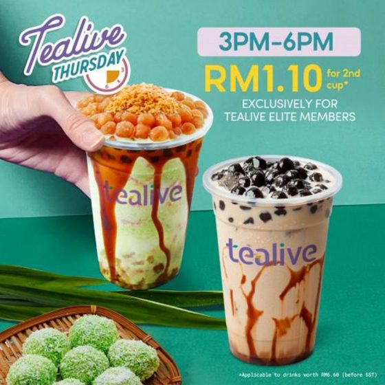 2 Sep 2021 Onward: Tealive Thursday Promotion - EverydayOnSales.com