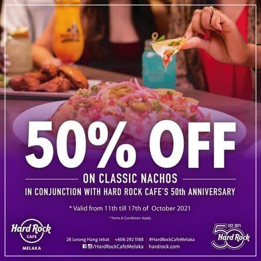 11-17 Oct 2021: Hard Rock Cafe 50% off Promo - EverydayOnSales.com