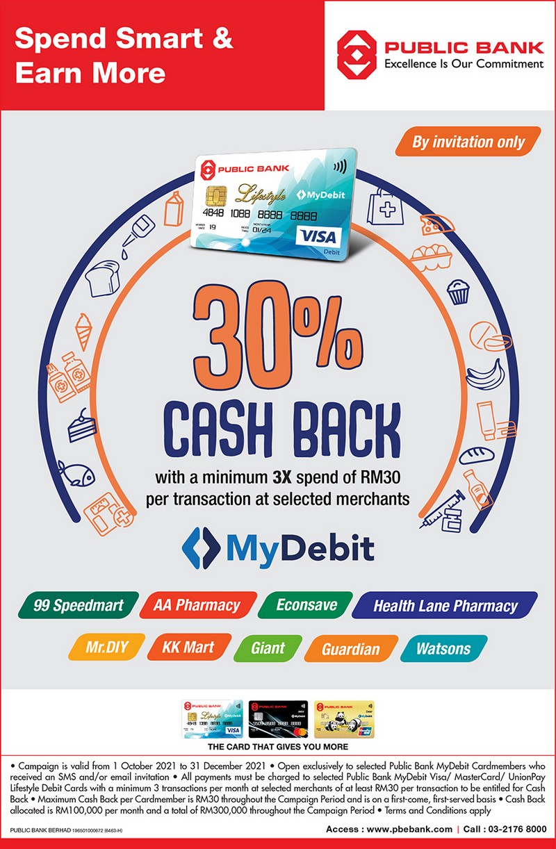 Now till 31 Dec 2021: Public Bank 30% off Cashback Promo ...