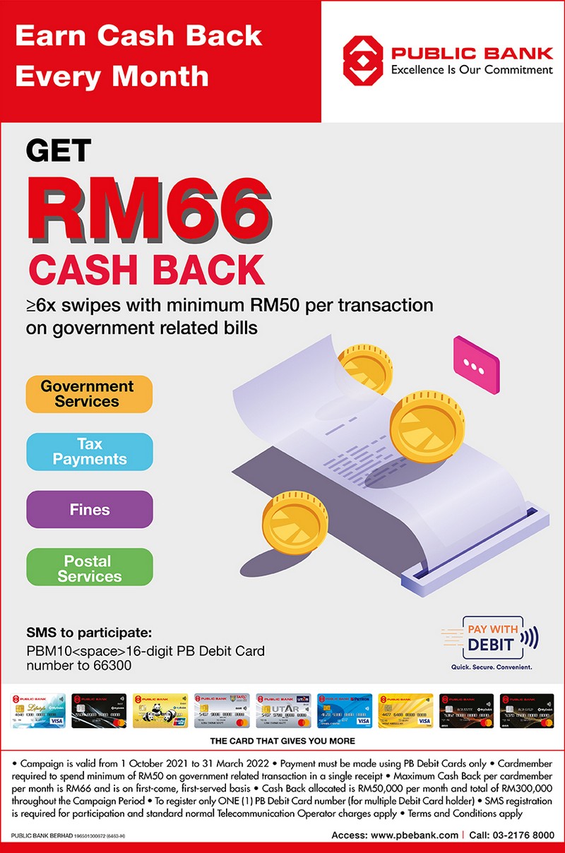 Now till 31 Mar 2022: Public Bank Cash Back Deal - EverydayOnSales.com