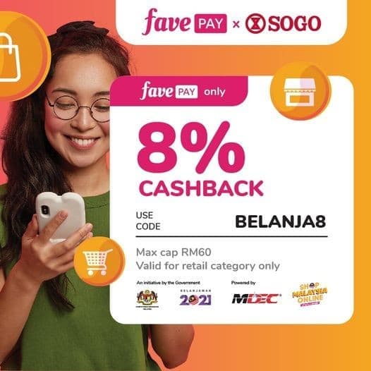 Now till 31 Dec 2021: SOGO FavePay Cashback Promo - EverydayOnSales.com