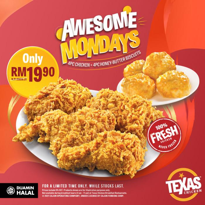 11 Oct 2021 Onward: Texas Chicken Awesome Mondays Promotion ...