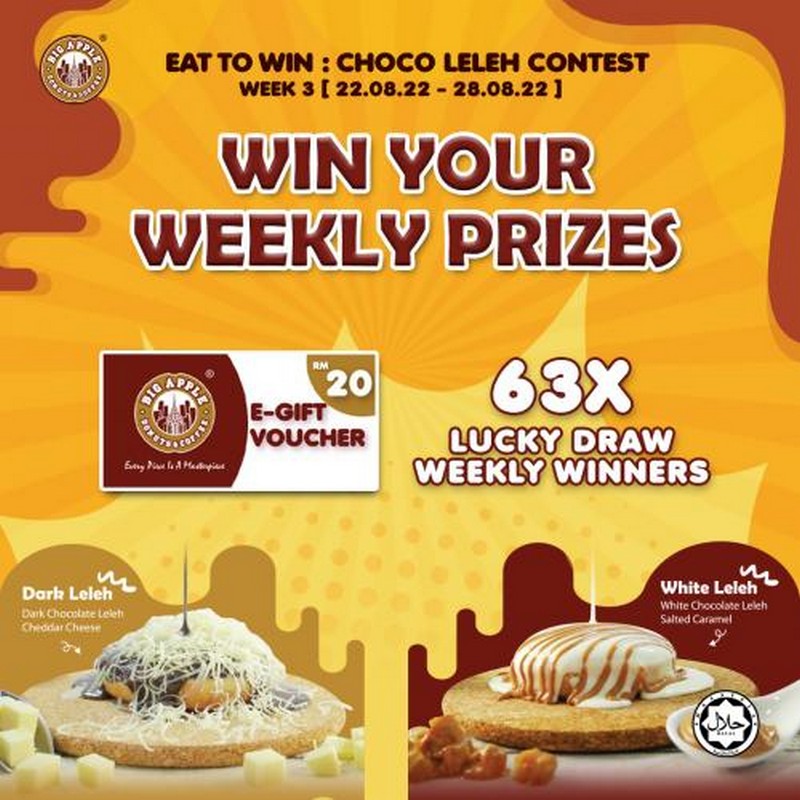 22-28 Aug 2022: Big Apple Choco Leleh Donuts Contest Win Voucher ...