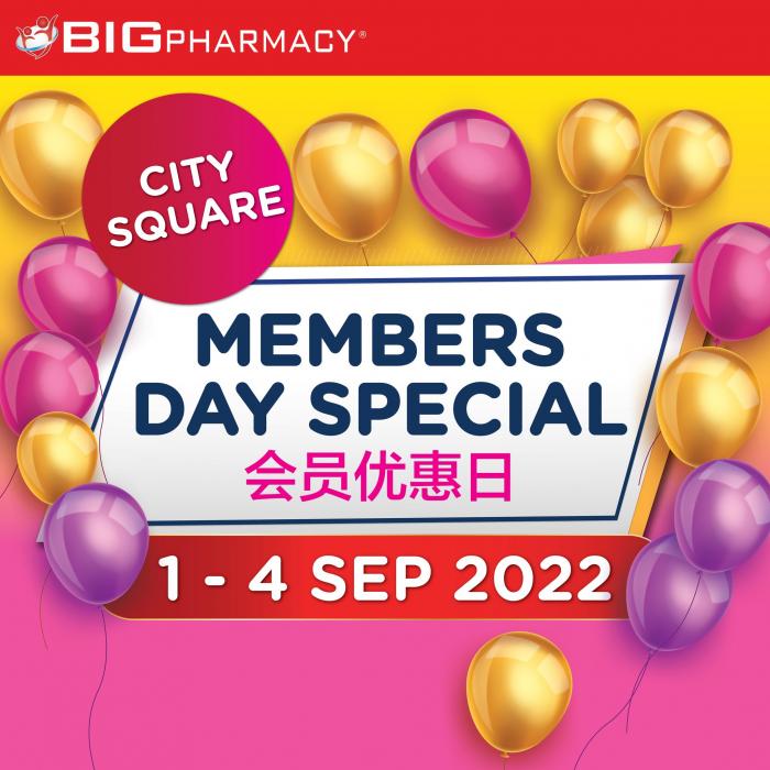 1-4 Sep 2022: Big Pharmacy Members Day Promotion at City Square ...