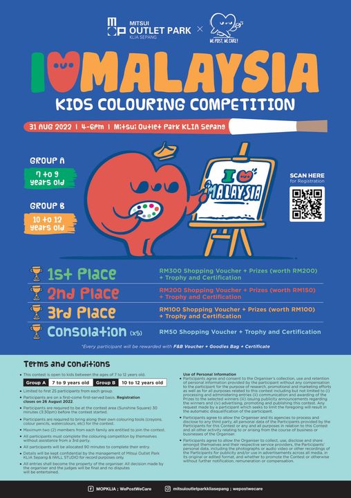 31 Aug 2022: I Love Malaysia Kids Colouring Competition at Mitsui ...